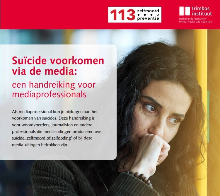 Handreiking Suïcide en Media geeft handvatten voor preventie zelfdoding ...